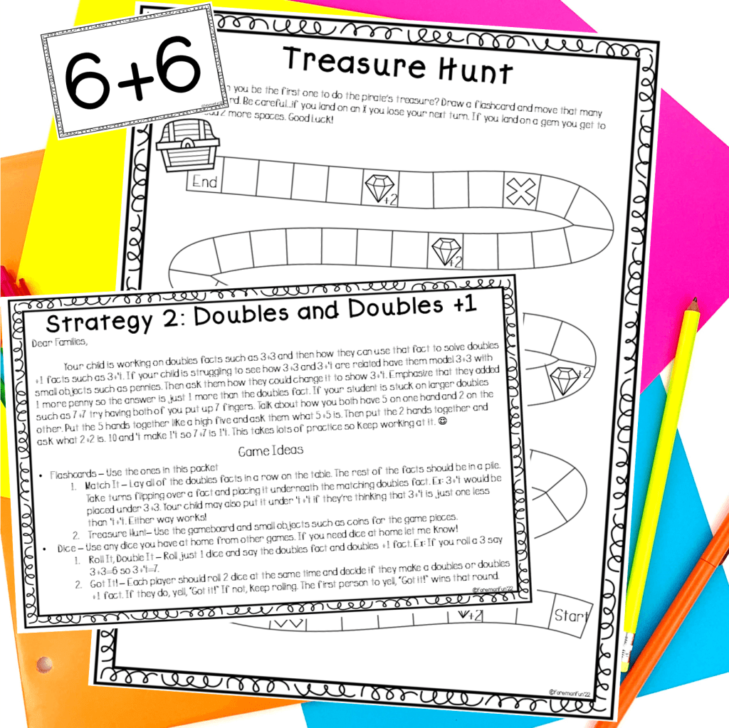 Doubles and Near Doubles Games - Foreman Fun Math Ideas
